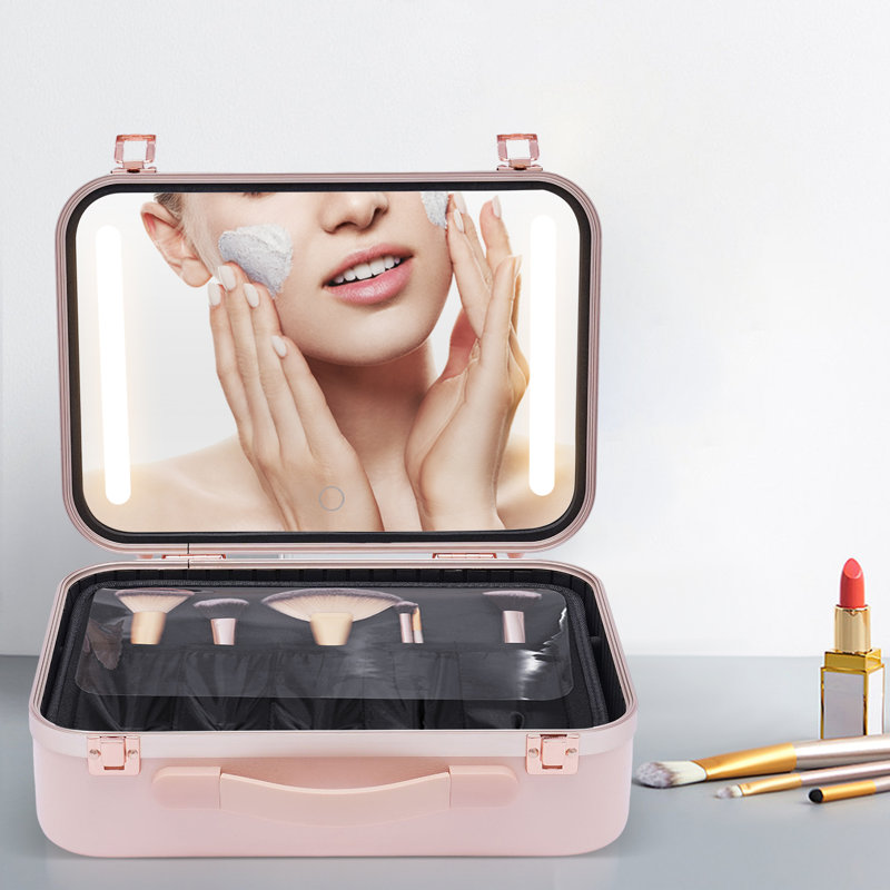 Rebrilliant Larencia 13'' Portable Multifunction Makeup Case With LED ...