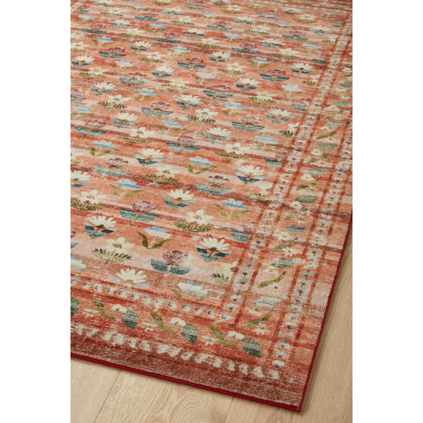 Rifle Paper Co. x Loloi Courtyard Terracotta Area Rug feat. CloudPile ...