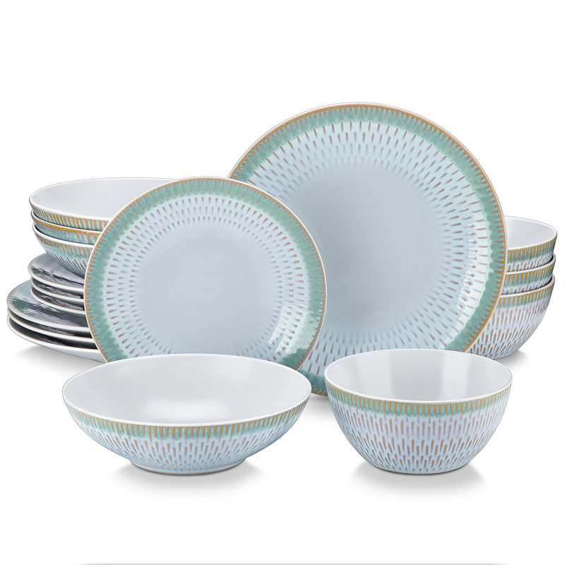 Vancasso Pluvo Stoneware Dinnerware - Set of 16 | Wayfair