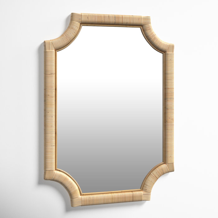 Joss & Main Citrine Scalloped Rattan Wall Mirror & Reviews | Wayfair