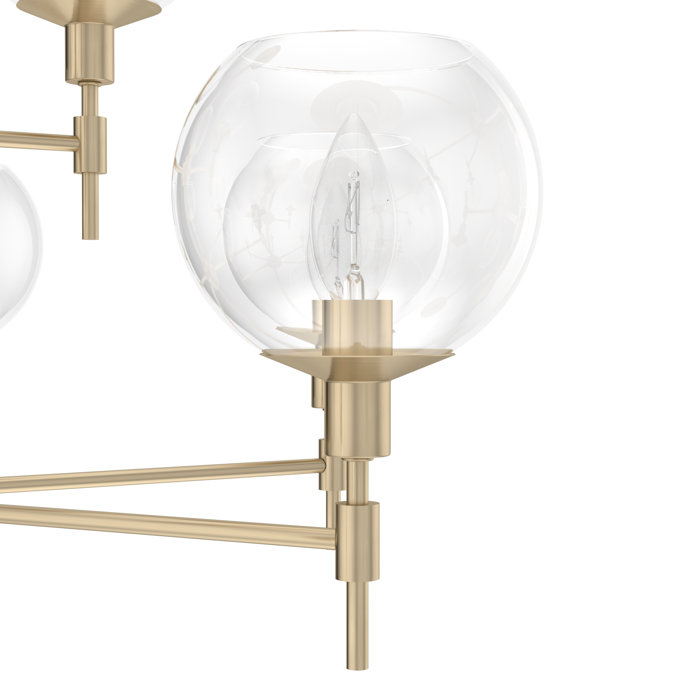 Hunter Fan Xidane 9 - Light Dimmable Sputnik Modern Linear Chandelier ...