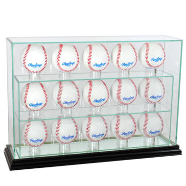 Perfect Cases And Frames 17'' x 4'' Glass Baseball Ball Display Case ...