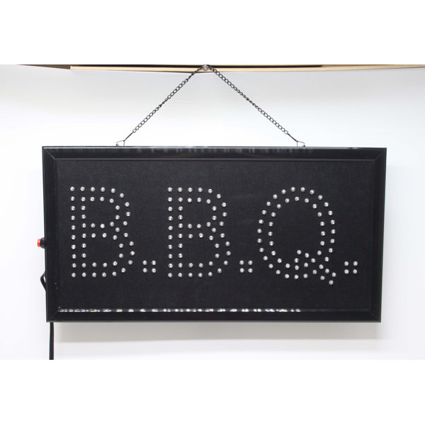 Fixturedisplays® BBQ Animated Horizontal LED Sign With Hanging Chain ...
