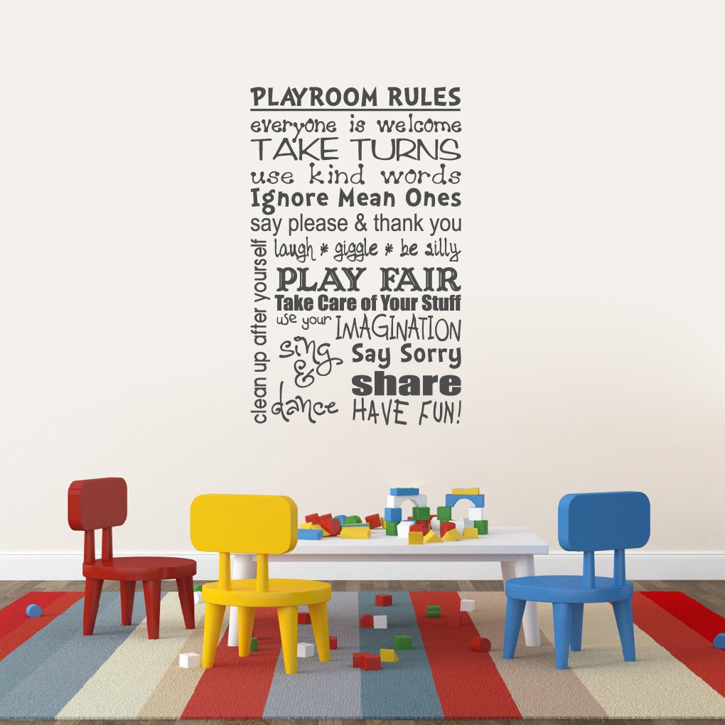 Isabelle & Max™ Playroom Rules Wall Decal & Reviews | Wayfair