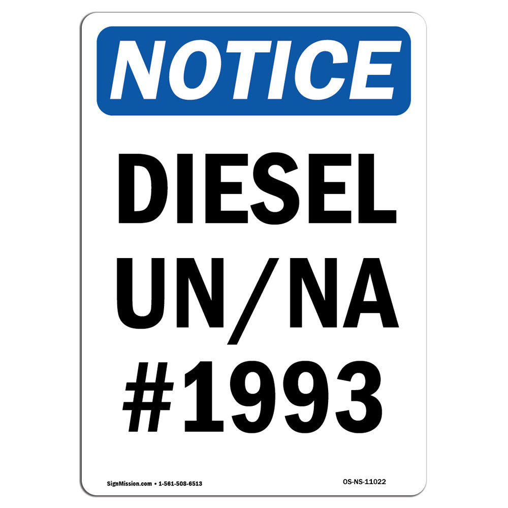 SignMission Osha Notice - Diesel Un Na # 1993 Sign | Wayfair