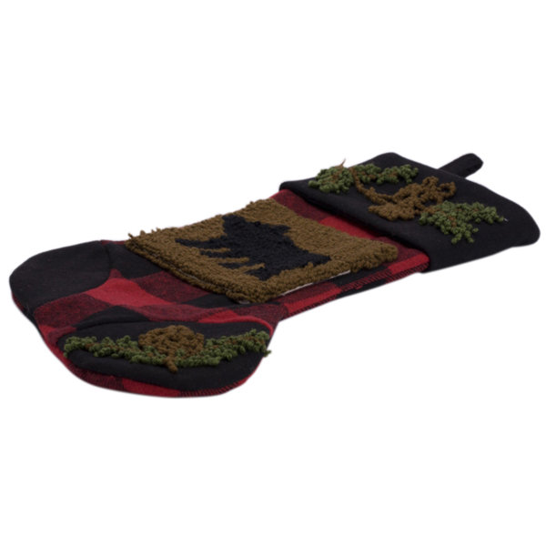 Glitzhome Rug Hooked Bear Stocking & Reviews | Wayfair