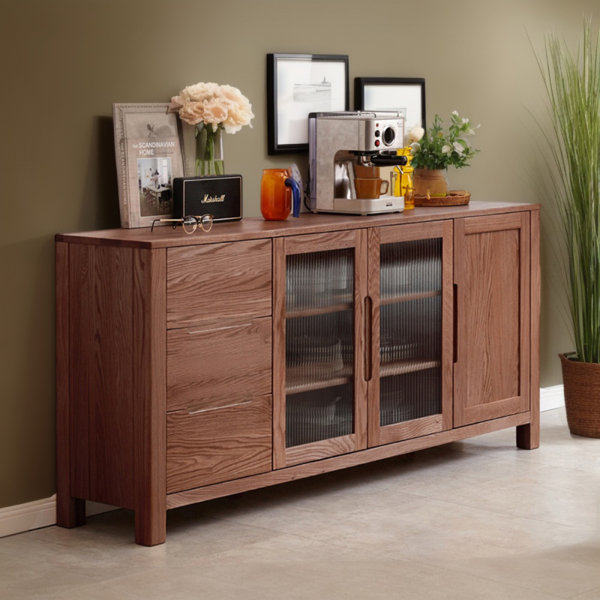 Hokku Designs Solid Wood Dining Room Side Cabinet Nordic Oak Simple ...