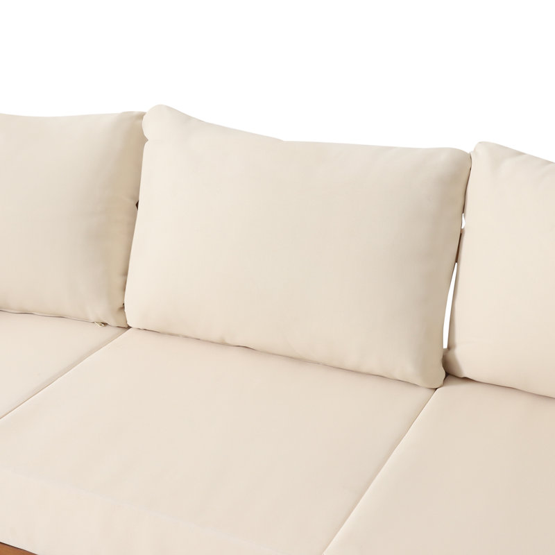 Sand & Stable Jacie 76.5'' Acacia Outdoor Patio Sofa & Reviews | Wayfair