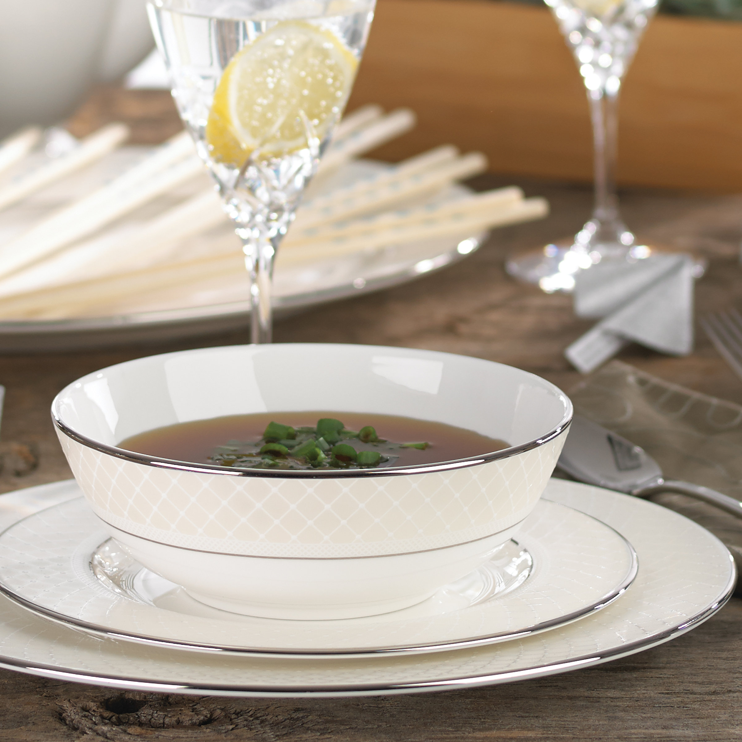 Lenox Venetian Lace Porcelain China Dinnerware Set & Reviews | Wayfair