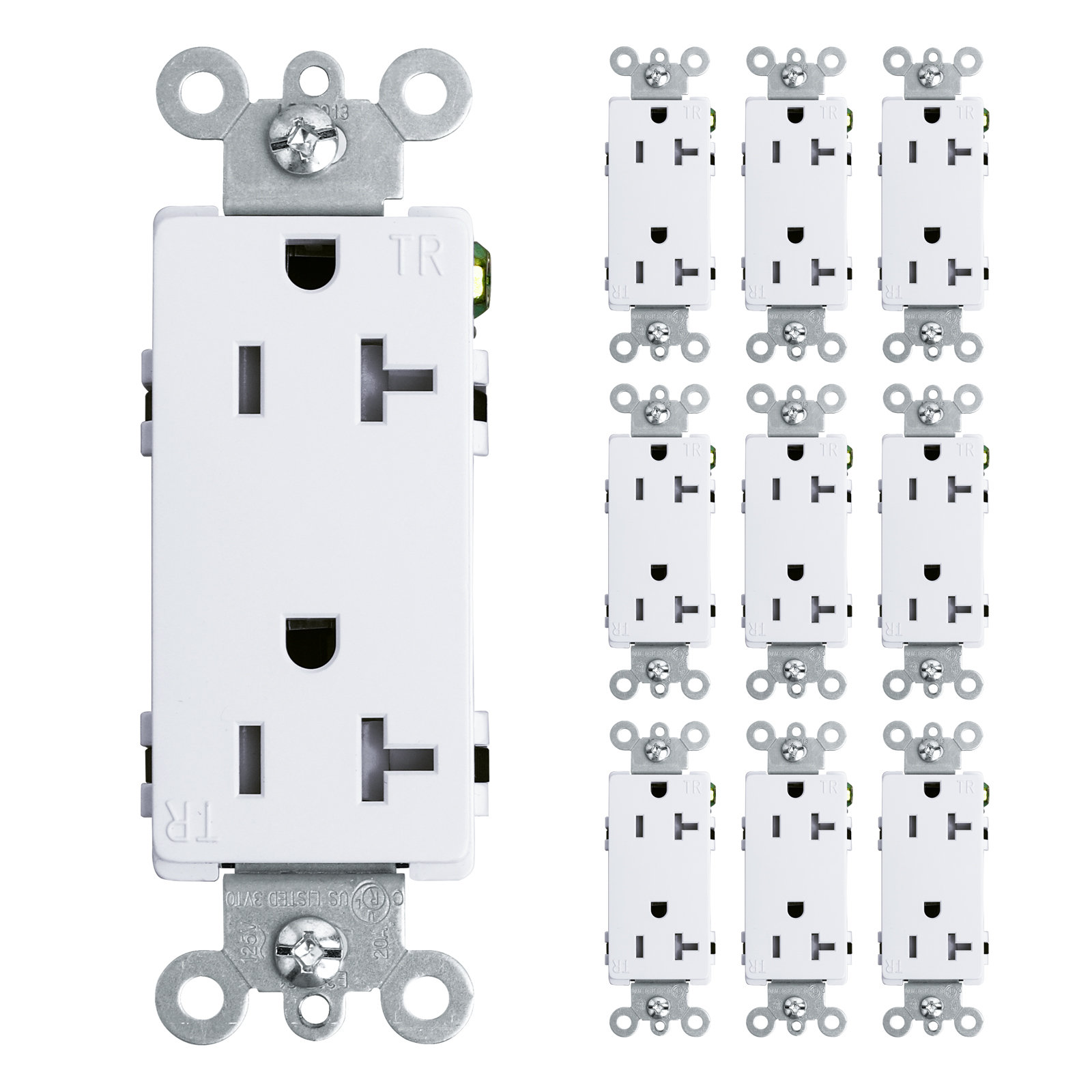 UCOMEN 20-Amp Standard Tamper Resistant Duplex Outlet | Wayfair