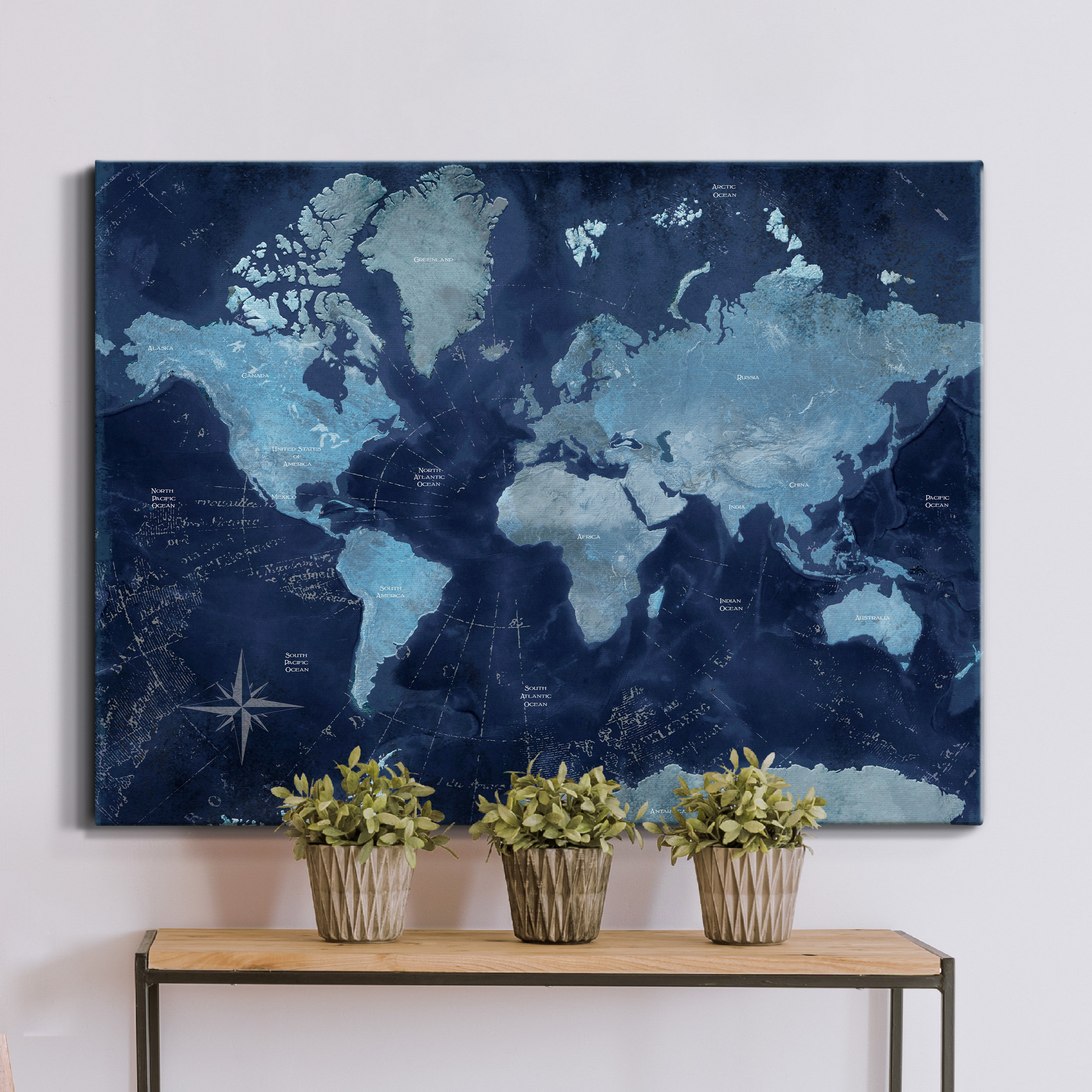 17 Stories World Map - Wrapped Canvas Print | Wayfair