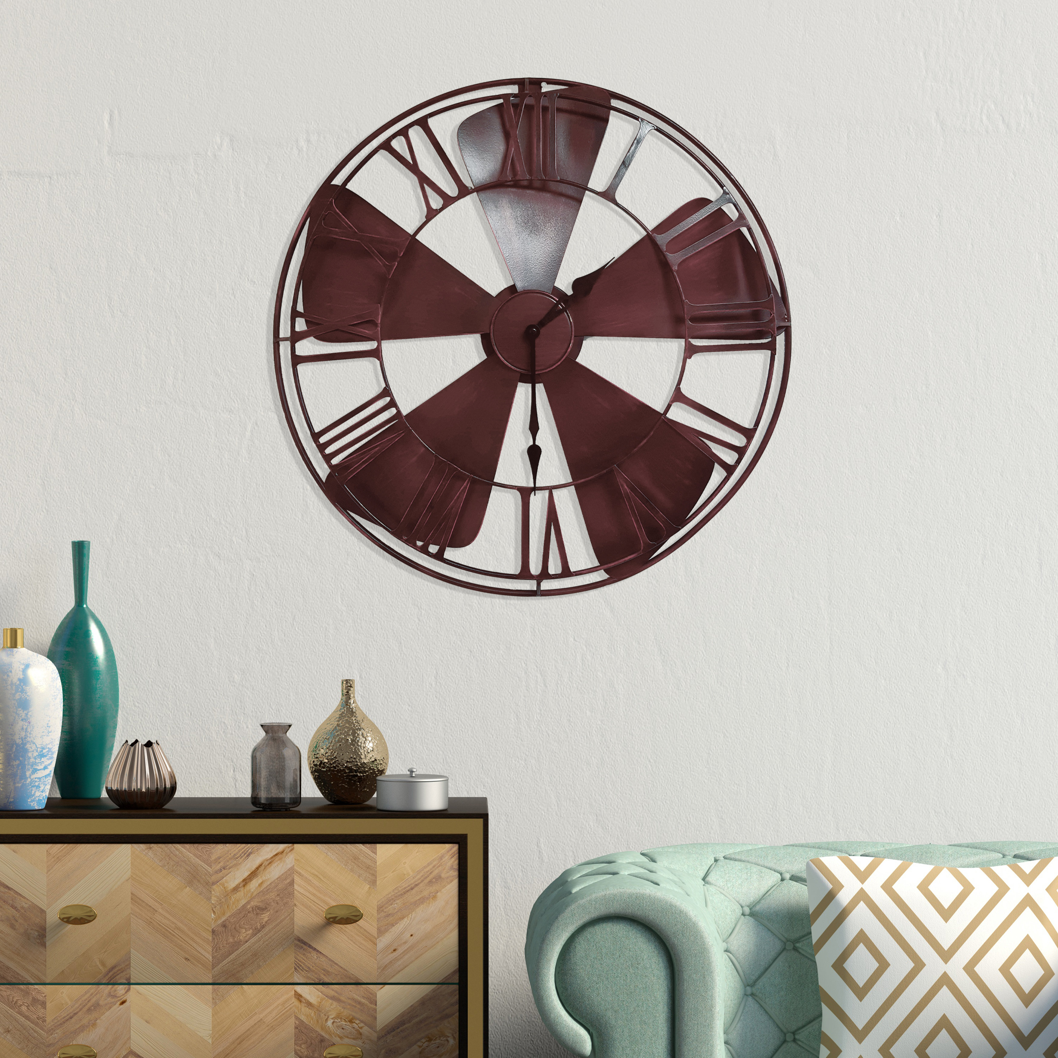 Williston Forge Ayansh Metal Wall Clock & Reviews | Wayfair