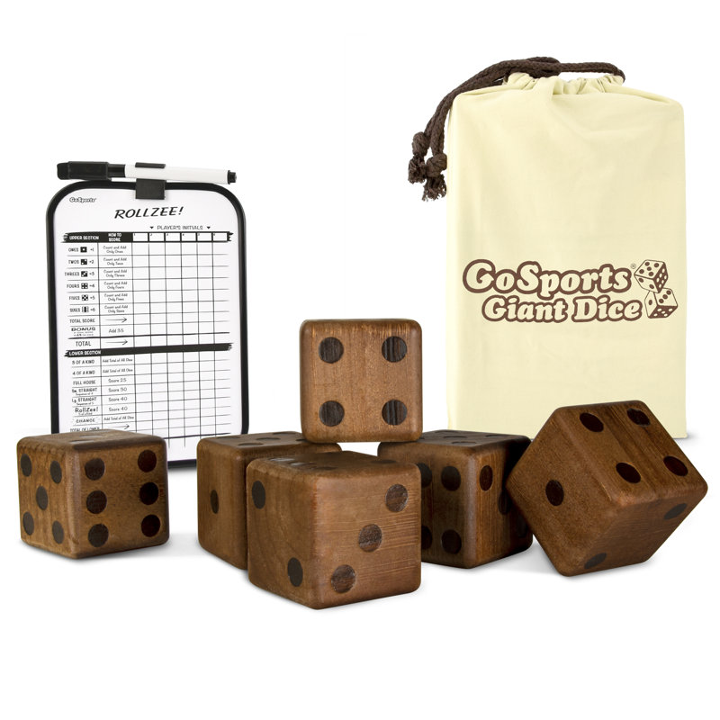 GoSports 3.5" Stain Wooden Dice Giant Board Game & Reviews | Wayfair