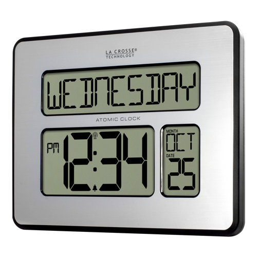 Symple Stuff Weatherspoon Atomic Digital Calendar Clock & Reviews | Wayfair