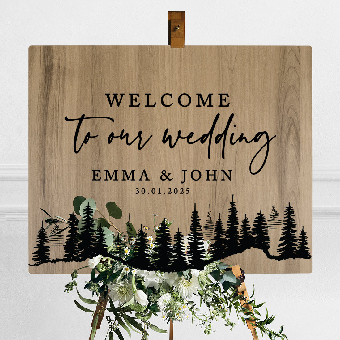 Koyal Wholesale Wooden Pine Trees Welcome Sign | Wayfair
