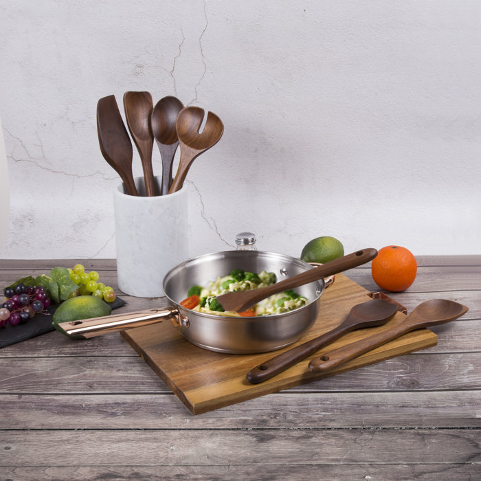 Creative Home Wood Assorted Kitchen Utensil Set & Reviews | Wayfair