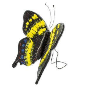World Menagerie Verasha Ceramic Sculptureyellow Swallowtail Butterfly ...