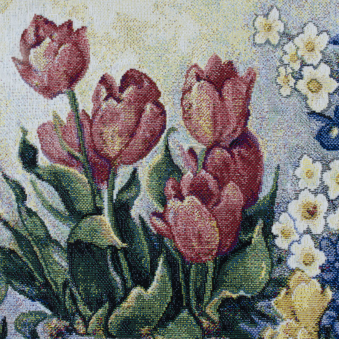 Canora Grey Cotton Celadon Flower Pot Wall Hanging | Wayfair