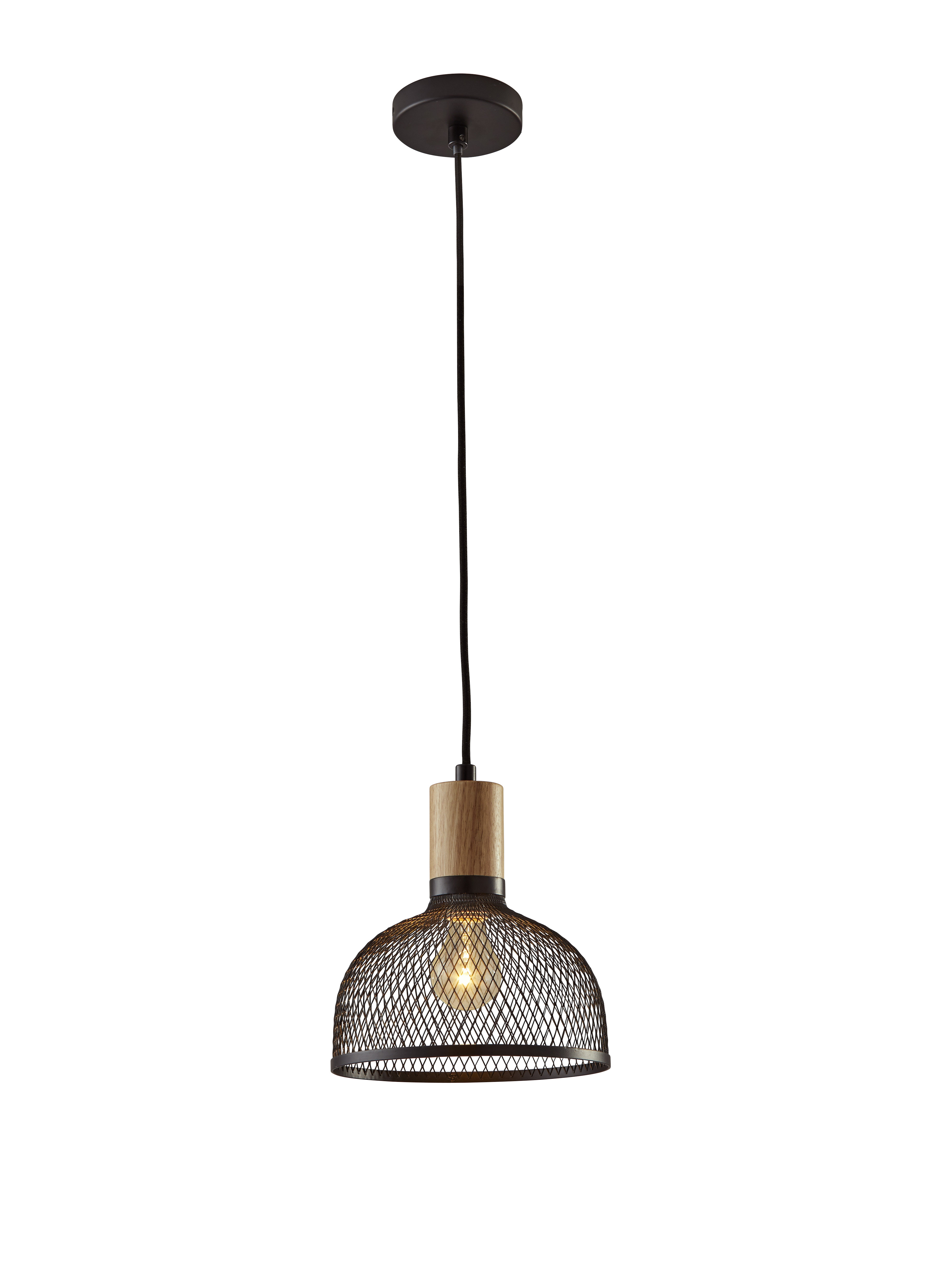 Williston Forge Rosetta 1 - Light Black Single Pendant & Reviews | Wayfair