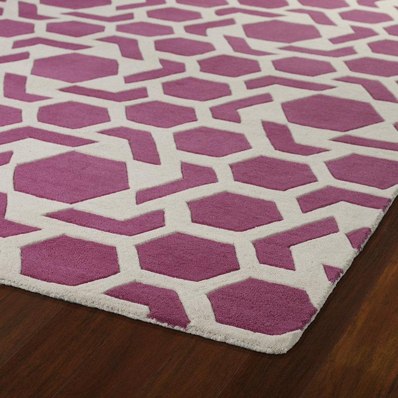 Wrought Studio Fairlee Handmade Wool Pink Rug | Wayfair