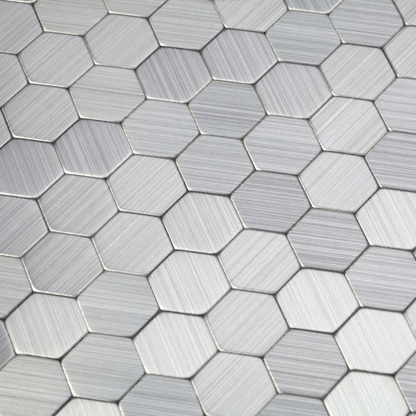 Speed tiles Hexagonia 12" x 11" Metal Peel & Stick Mosaic Tile ...