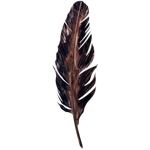 Jeco Inc. Metallic Feather Wall Décor | Wayfair