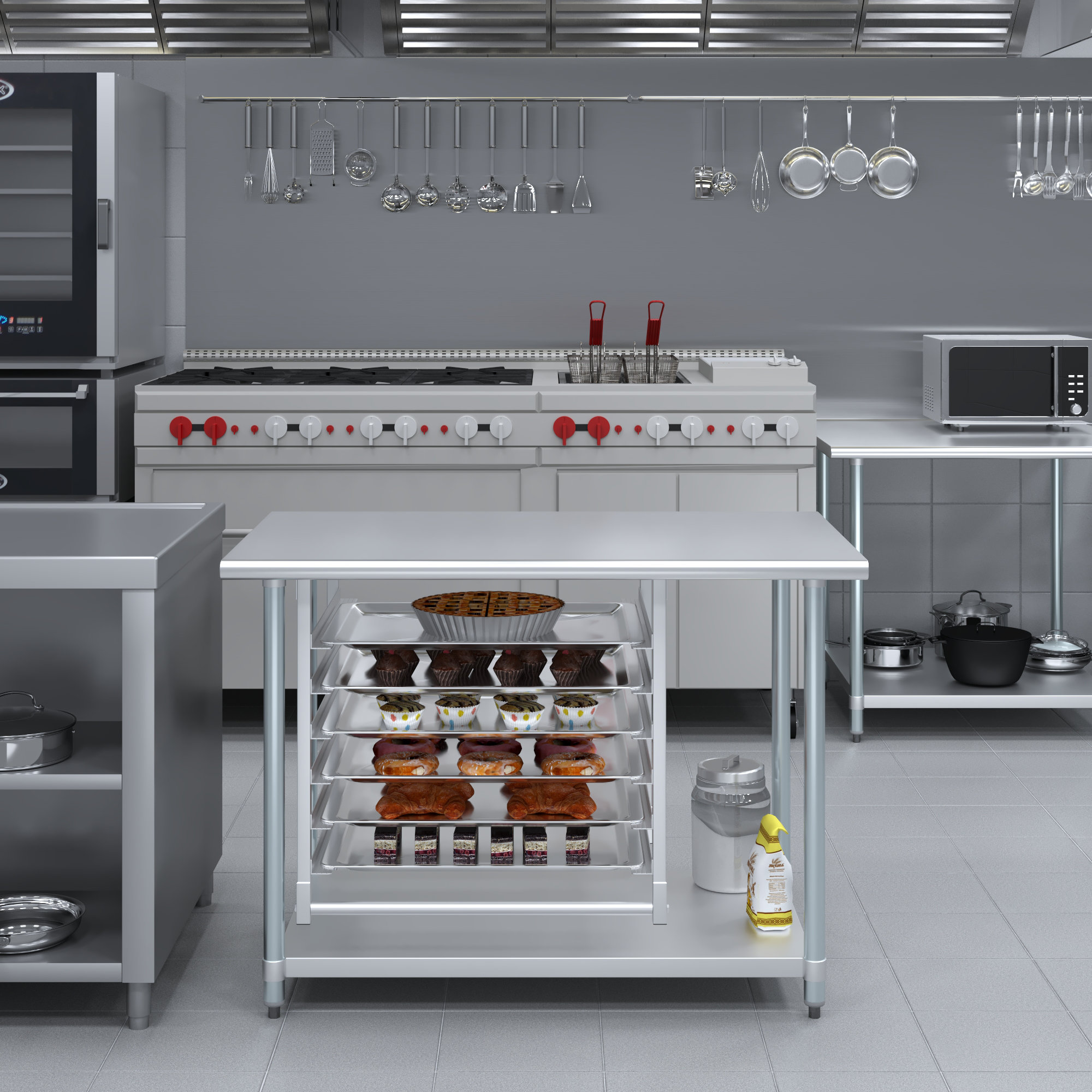 Amgood Table-mounted Aluminum Pan Rack | Wayfair