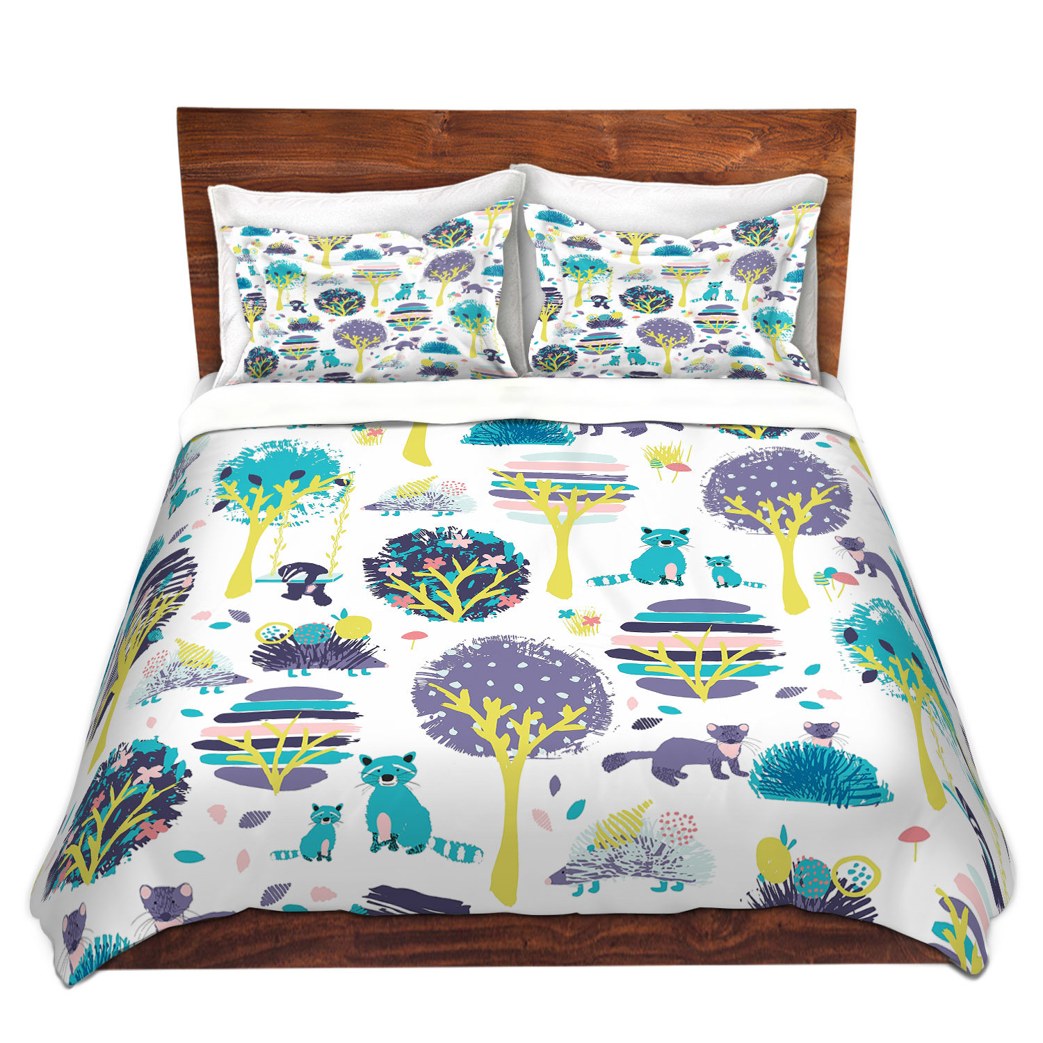 East Urban Home Blue/Yellow Microfiber Duvet Cover Set | Wayfair