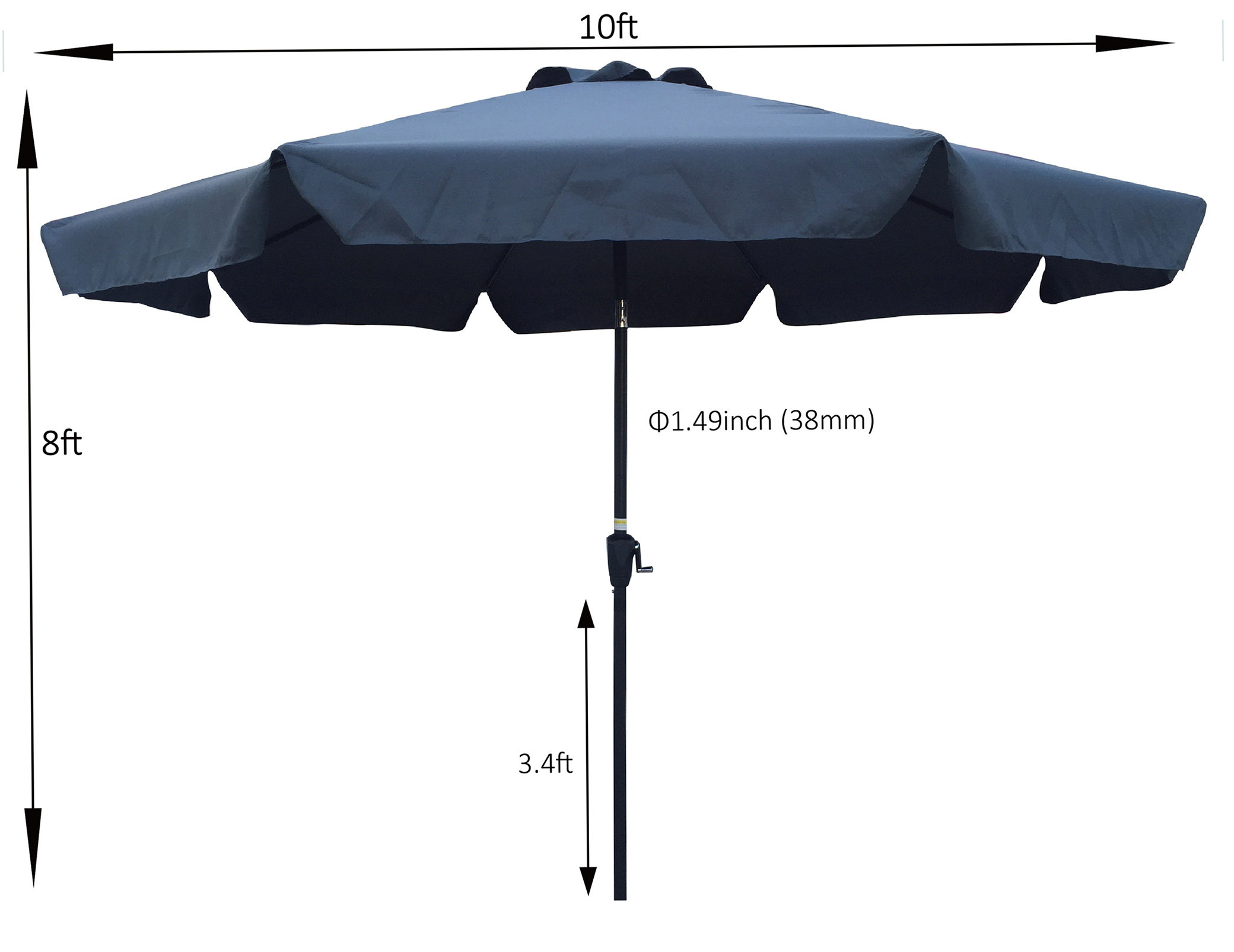 Arlmont & Co. Dacian 120'' Square Beach Umbrella | Wayfair