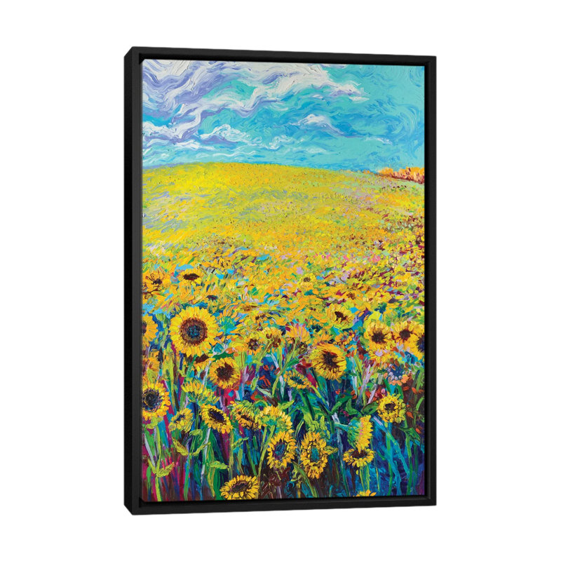 Red Barrel Studio® Sunflower Triptych Panel I by Iris Scott - Floater ...