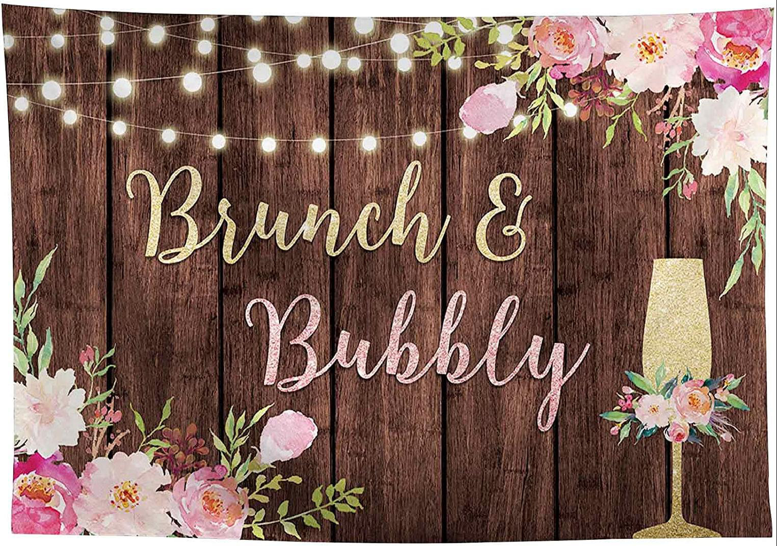 Flowers Wood plank Backdrop Photo Cloth Holiday Party Decoration ...