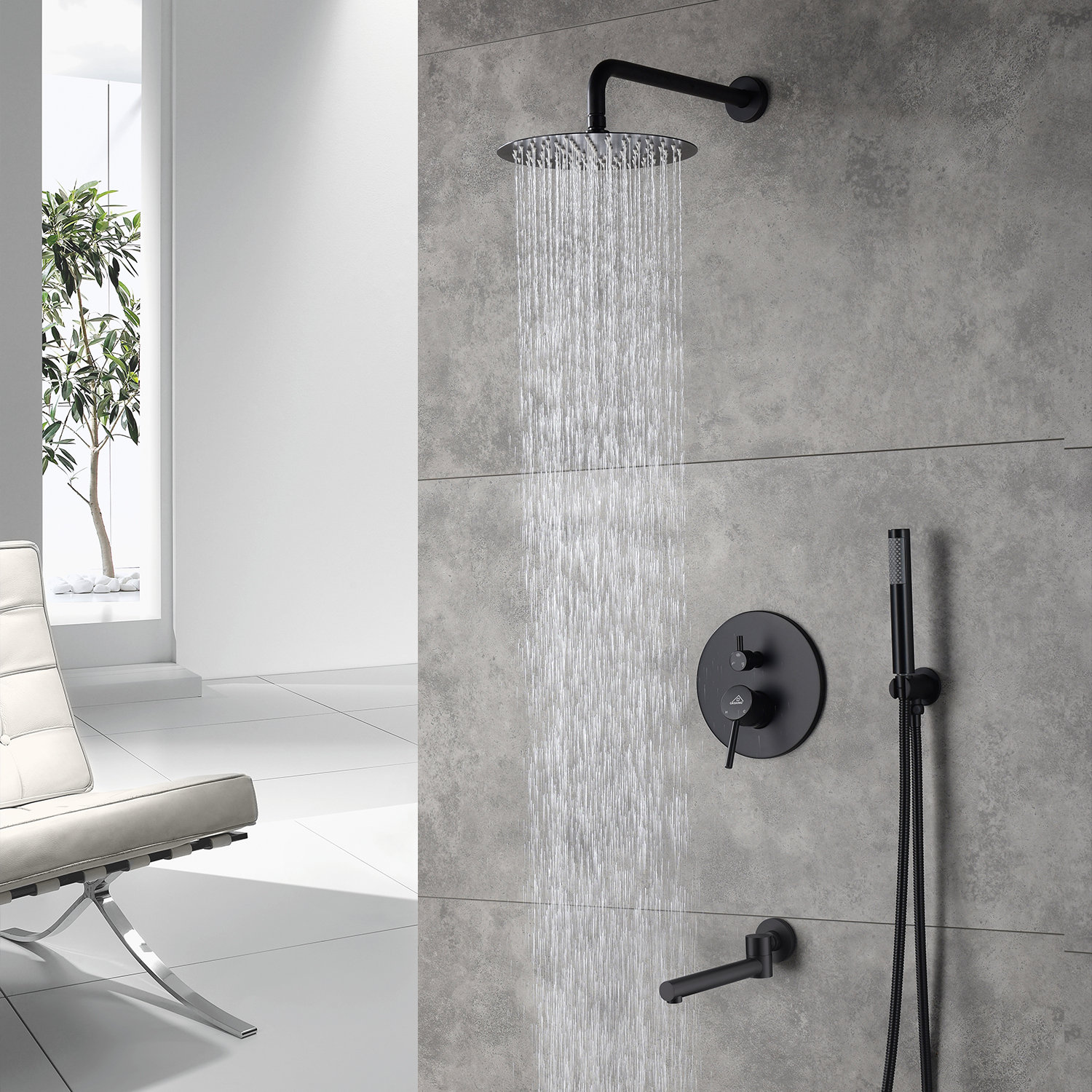 CASAINC Pressure-Balanced Shower System with Rough-in Valve - Wayfair ...