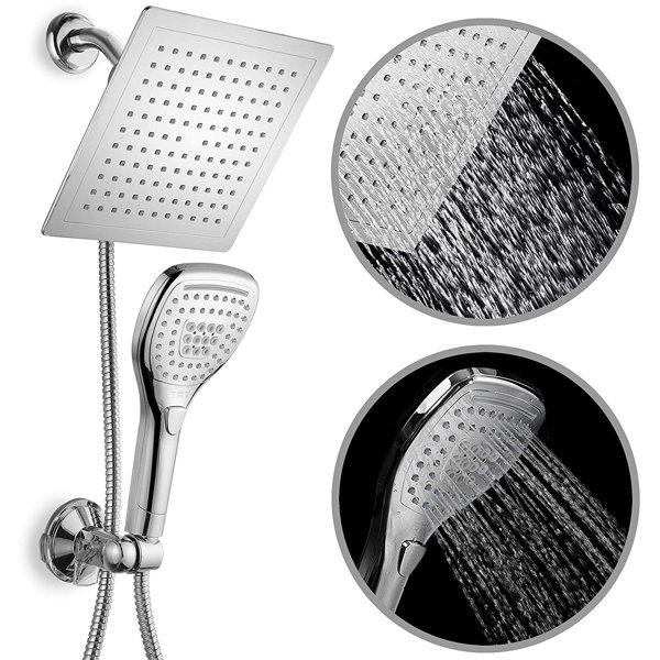 DreamSpa Rainfall Massage/Jet Dual Shower Head & Reviews | Wayfair