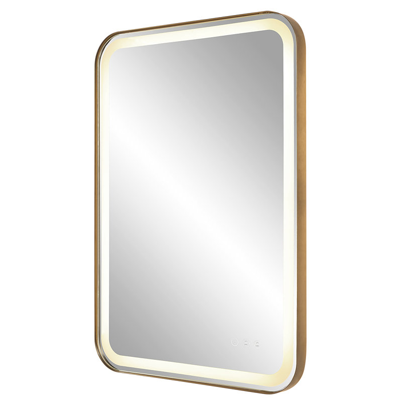 Uttermost Crofton Rectangle LED Metal Wall Mirror | Wayfair