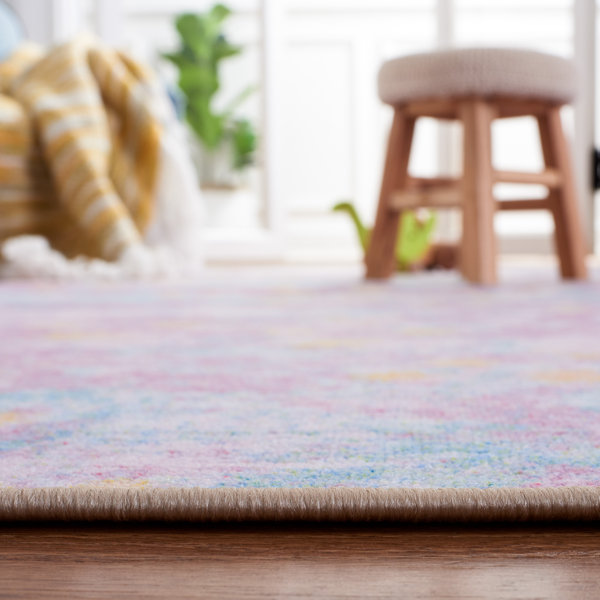 Hashtag Home Eudora Purple/Light Blue/Yellow Rug & Reviews | Wayfair