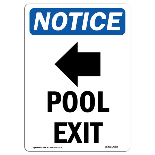 SignMission Pool Exit Sign | Wayfair