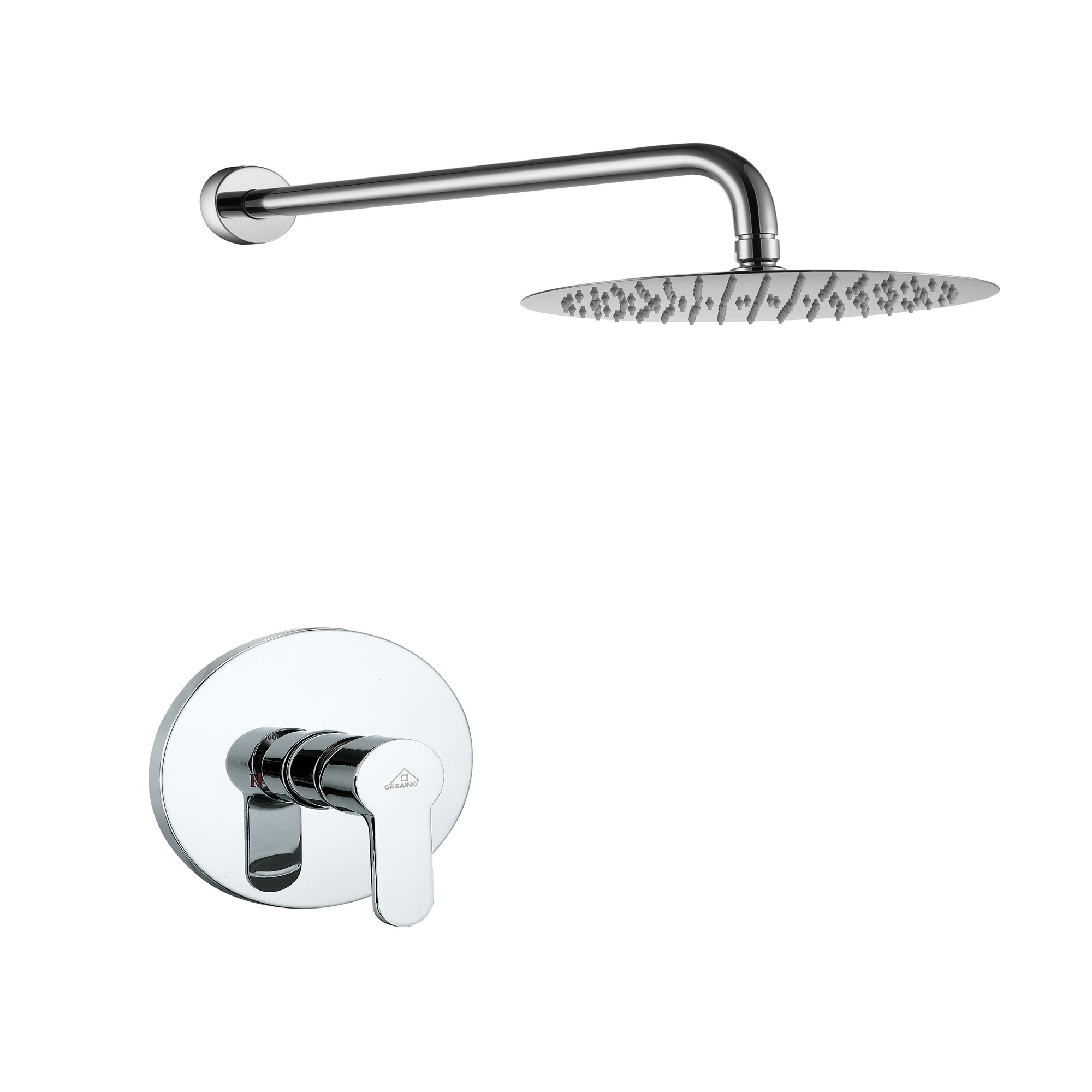 CASAINC Pressure Balanced Complete Shower Faucet With Rough-In Valve ...
