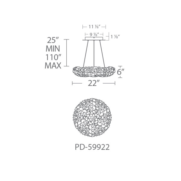 Modern Forms Fluffy 1 - Light LED Pendant | Perigold