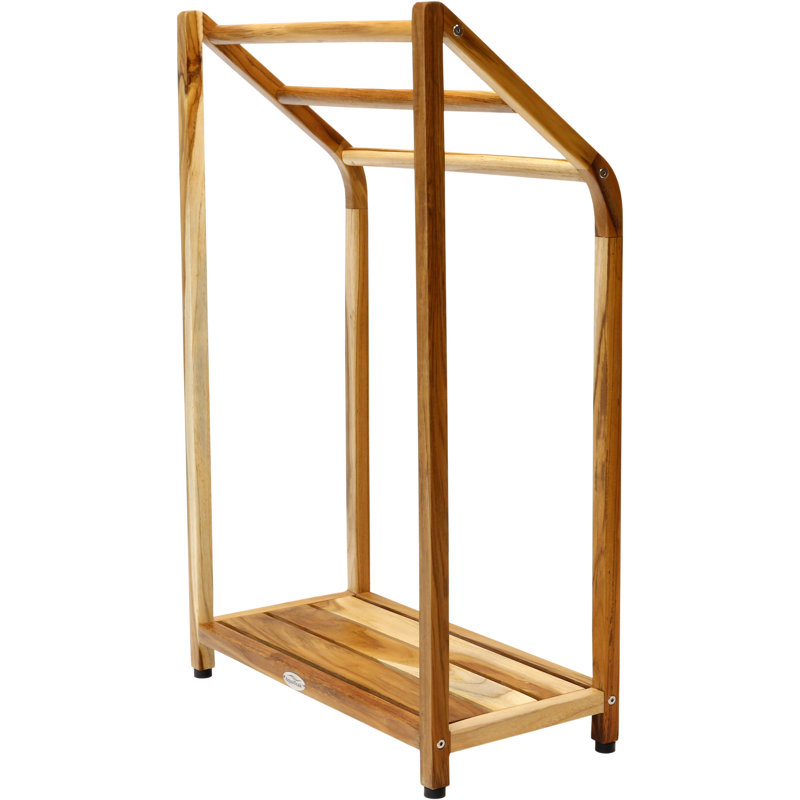 Aqua Teak Sula Wood Towel Rack & Reviews | Wayfair