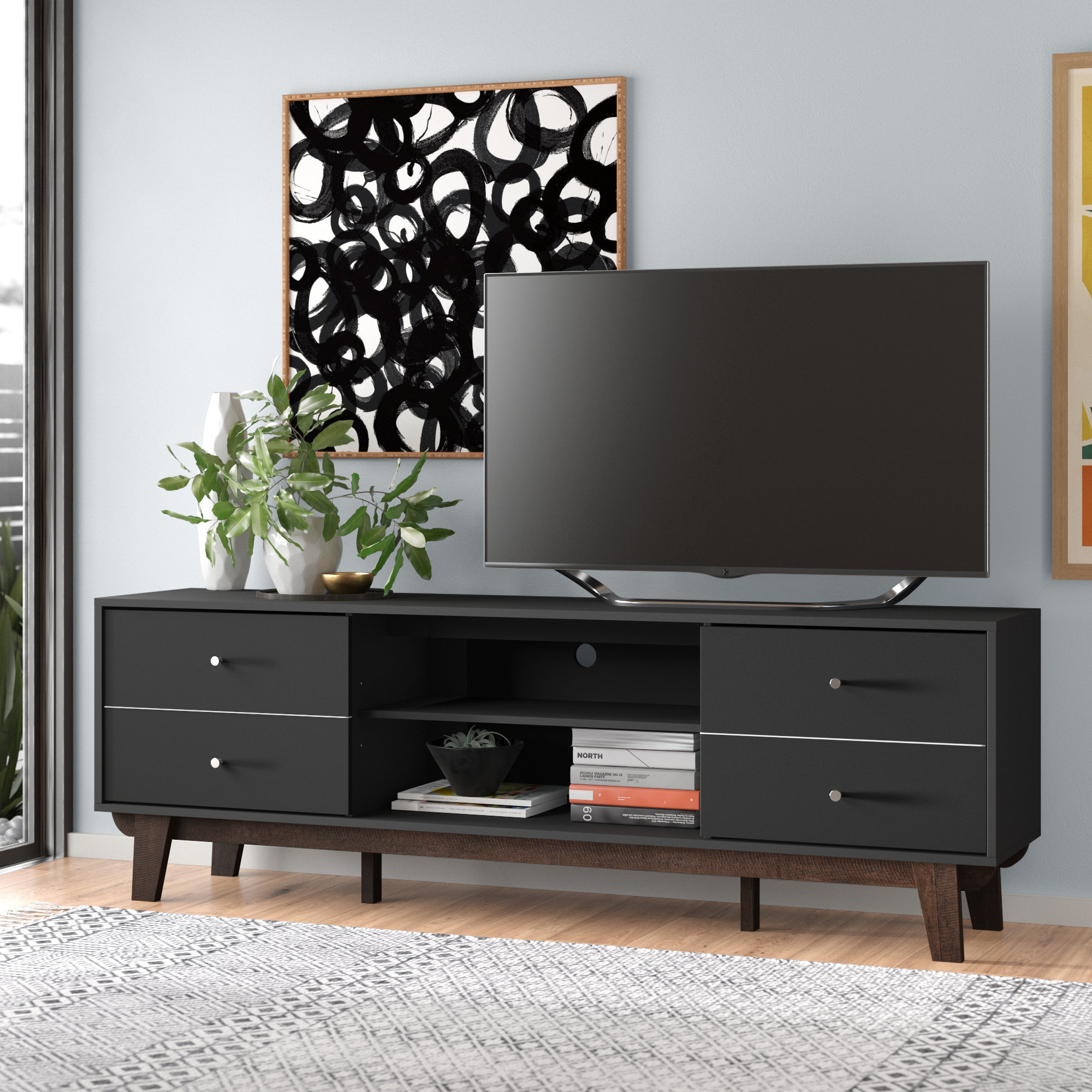 Hashtag Home Knobel Media Console & Reviews | Wayfair