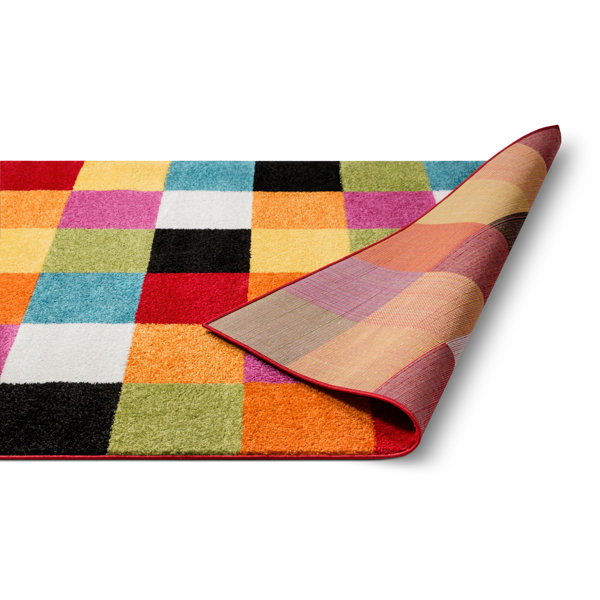 Isabelle & Max™ Bright Squared Geometric Red/Blue/Yellow Kids Area Rug ...