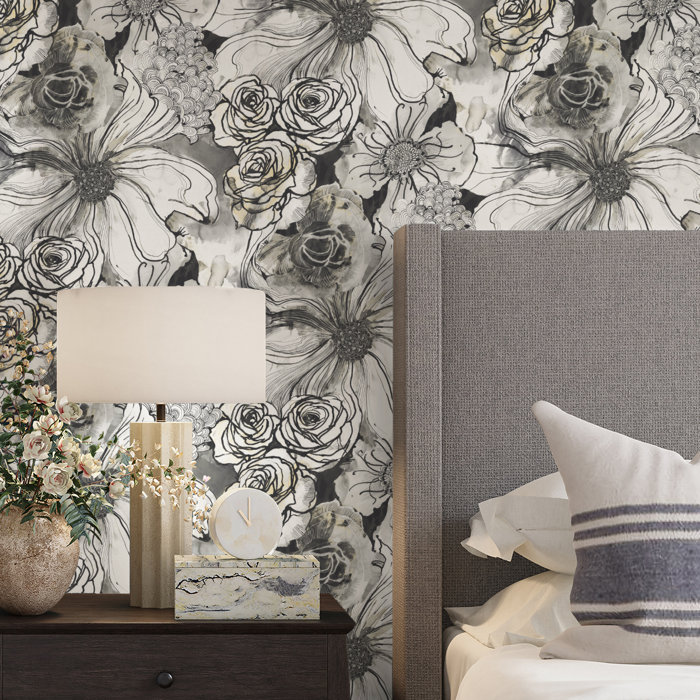 Lark Manor Peel & Stick Floral Wallpaper & Reviews | Wayfair