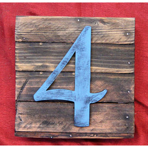 aMonogramArtUnlimited Number Mounted on Rustic Wooden Board Wall Décor ...