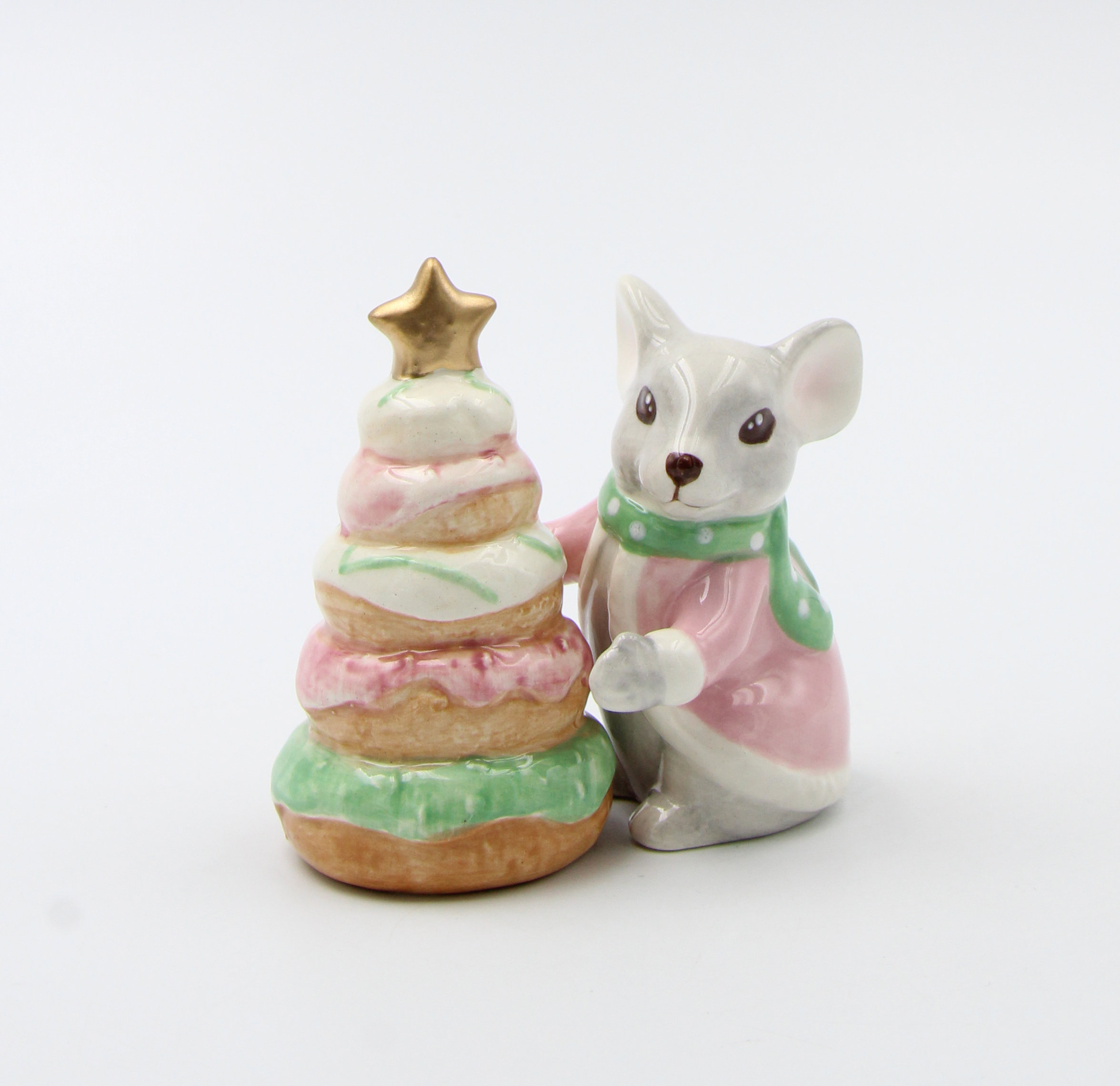 CosmosGifts Christmas Mouse And Donut Tree Salt And Pepper | Wayfair