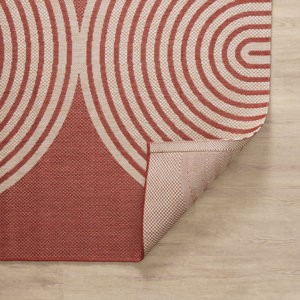 Etta Avenue™ Helmdon Performance Red/Cream Rug & Reviews | Wayfair