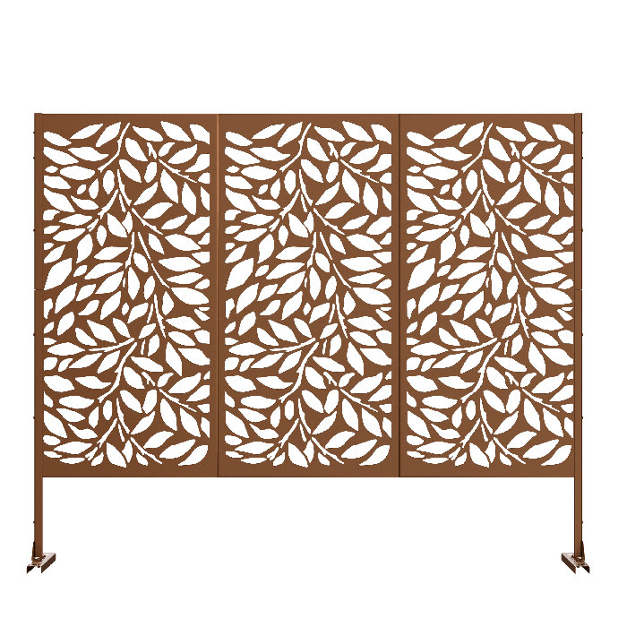 Fency 6.5 ft. H x 4 ft. W Privacy Screen Metal Fence Panel & Reviews ...