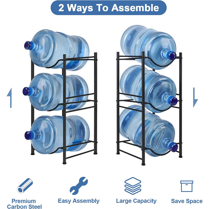 Rebrilliant Layoni 29.1" H x 13" W x 13.2" D Water Cooler Jug Storage ...