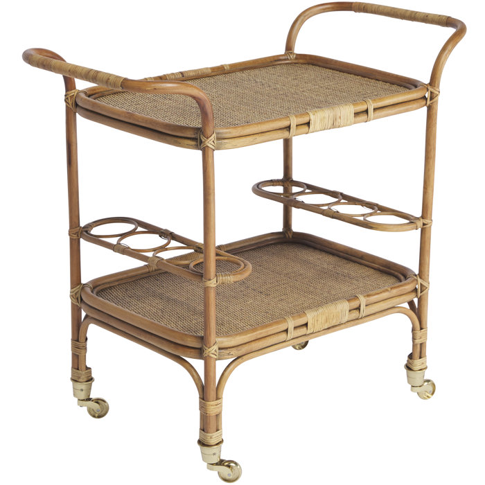 Sika Design Carlo Rattan Bar Cart | Wayfair