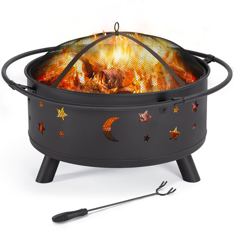 Arlmont & Co. Corbridge Iron Wood Burning Fire Pit & Reviews | Wayfair