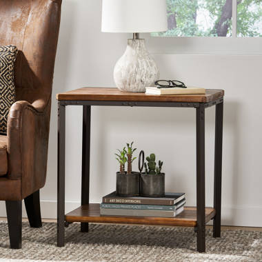 Cortesi Home 20'' Tall Solid Wood Sled End Table | Wayfair